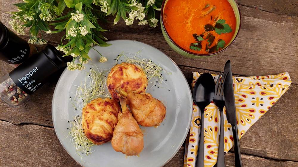 Supa de fasole verde cu smantana vegetala+ chifla artizanala ...